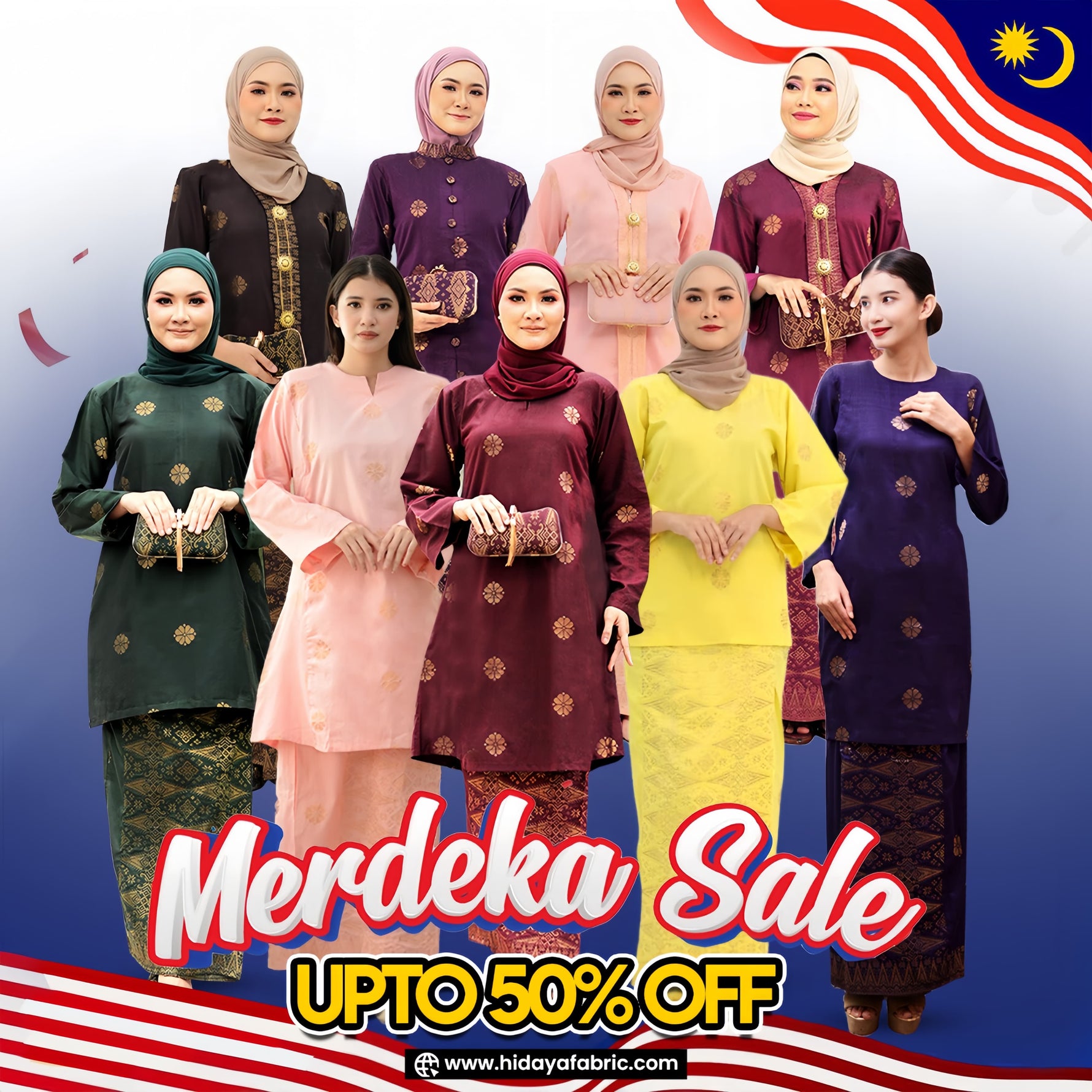 Baju Kurung Moden - Kurung Songket - Kebaya Moden Songket – Hidaya Fabric